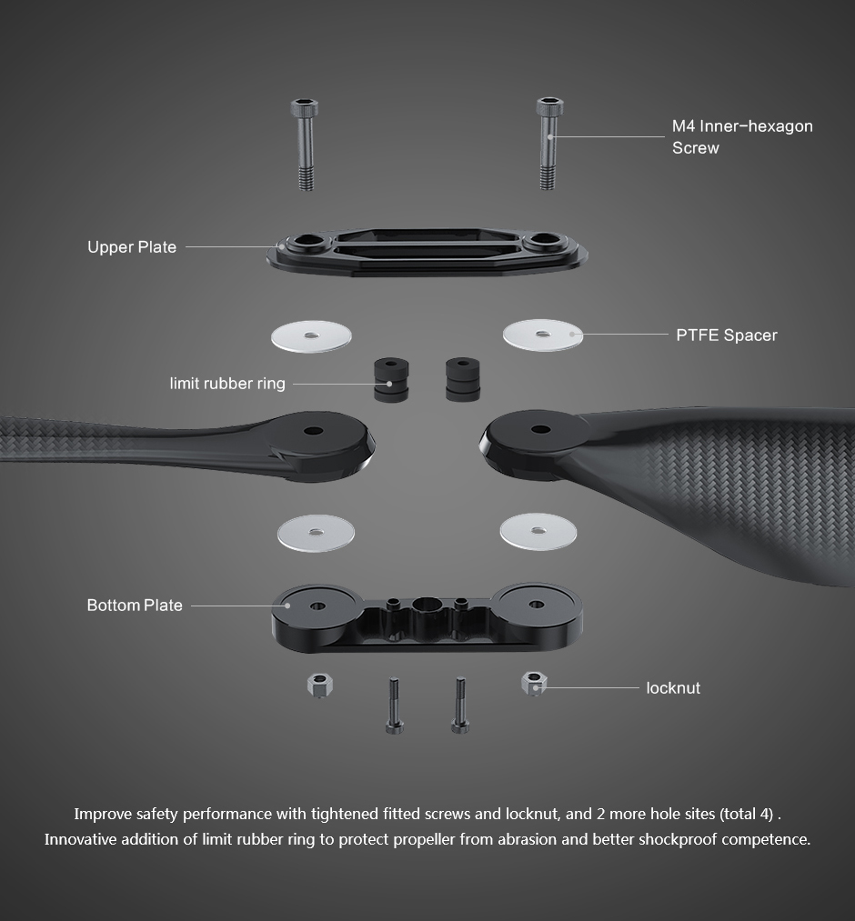 FA32.2*10.5 Push Type CF Folding Propellers for UAVs